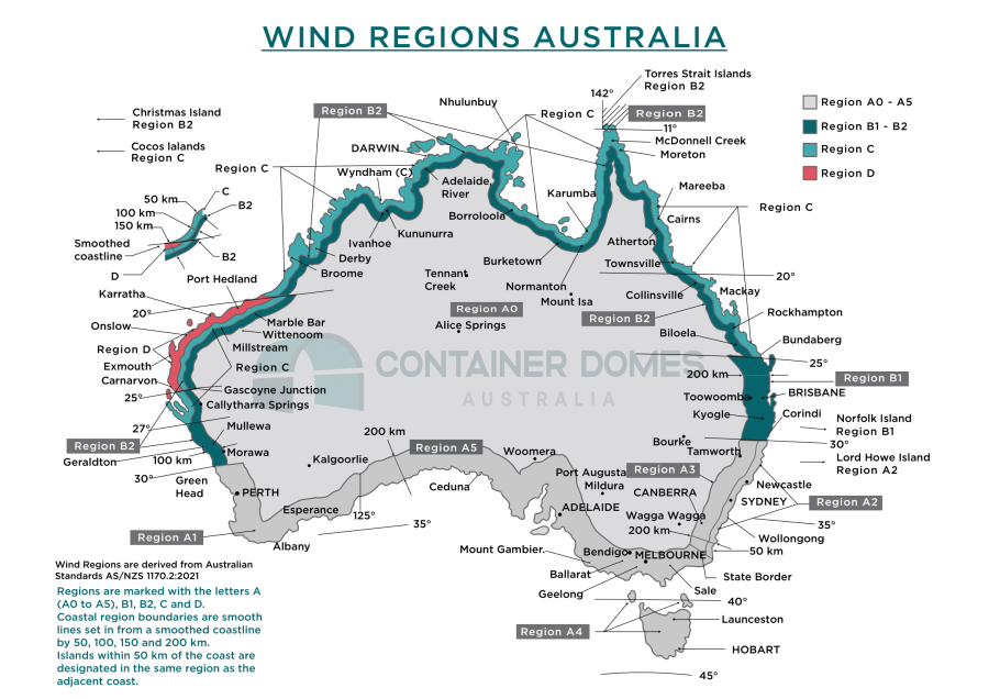 Wind Regions of Australia & Why They Matter | Container Domes